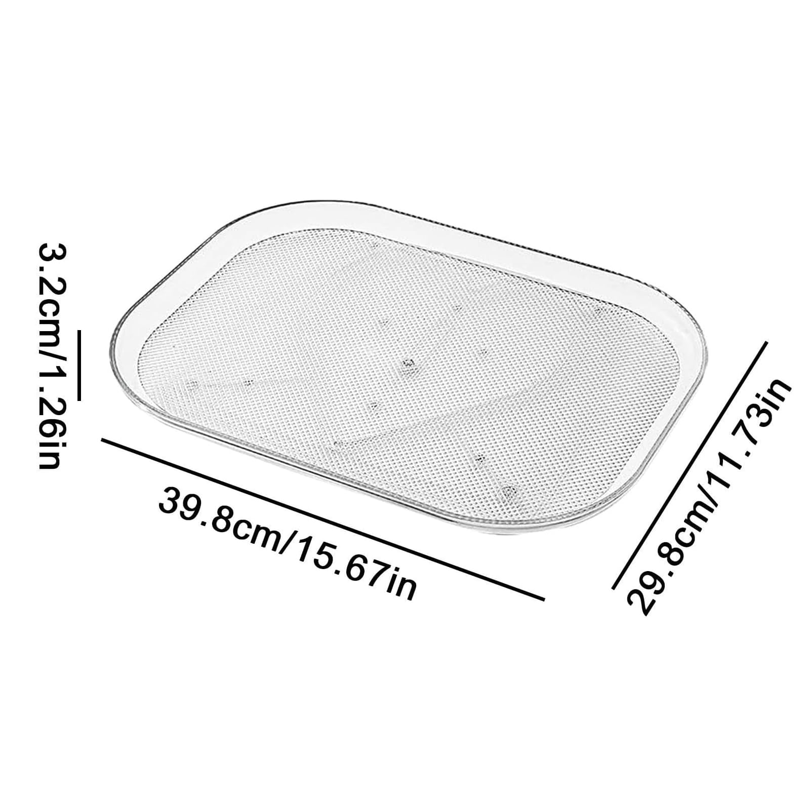 2023 New Square Lazy Susan Turntable Organizer for Refrigerator, Clear Rectangular Tray, Refrigerator Lazy Susan Rectangular Shelf, Lazy Susan 360 Rotating Countertop Organizer