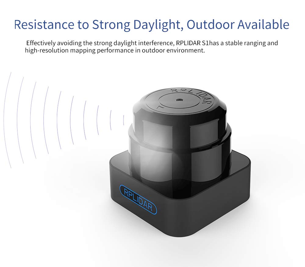 youyeetoo Low Cost 360 Degree RPLIDAR S1 TOF 40 Meters lidar Sensor Scanner for Obstacle Avoidance and Navigation of AGV UAV