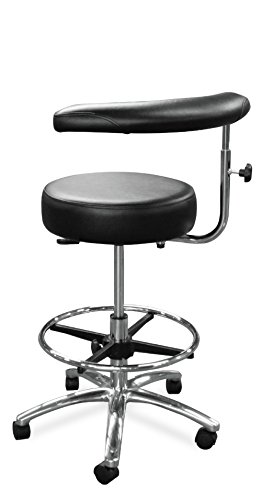 Dentists Unite 512-201 Dental Assistant Stool, Round Seat, Adj Footing, Atlantis