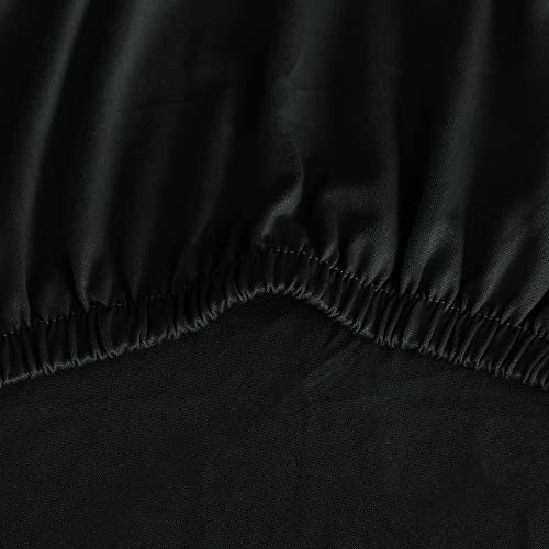 Amazon Basics Stretch Dining Chair Slipcover, Set of 4, Black