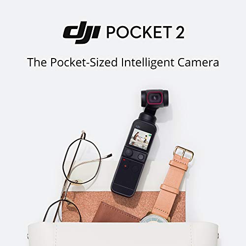 DJI Pocket 2 - Handheld 3-Axis Gimbal Stabilizer with 4K Camera, 1/1.7β CMOS, 64MP Photo, Pocket-Sized, ActiveTrack 3.0, Glamour Effects, YouTube TikTok Video Vlog, for Android and iPhone, Black