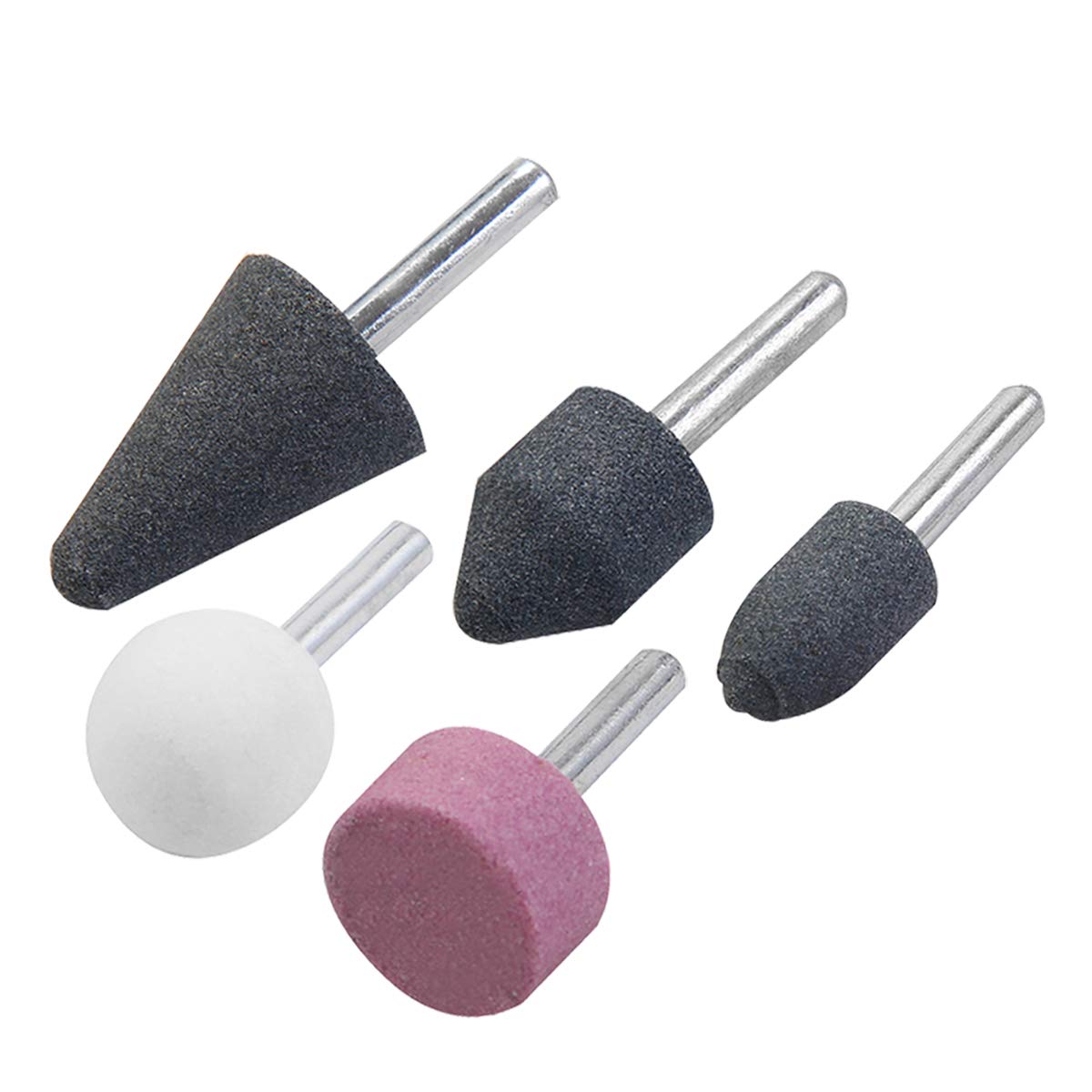 KSEIBI 689050 Grinding Stone Set of 5 Pc Stone Rotary Grinding Bits with 1/4 Inch Shank