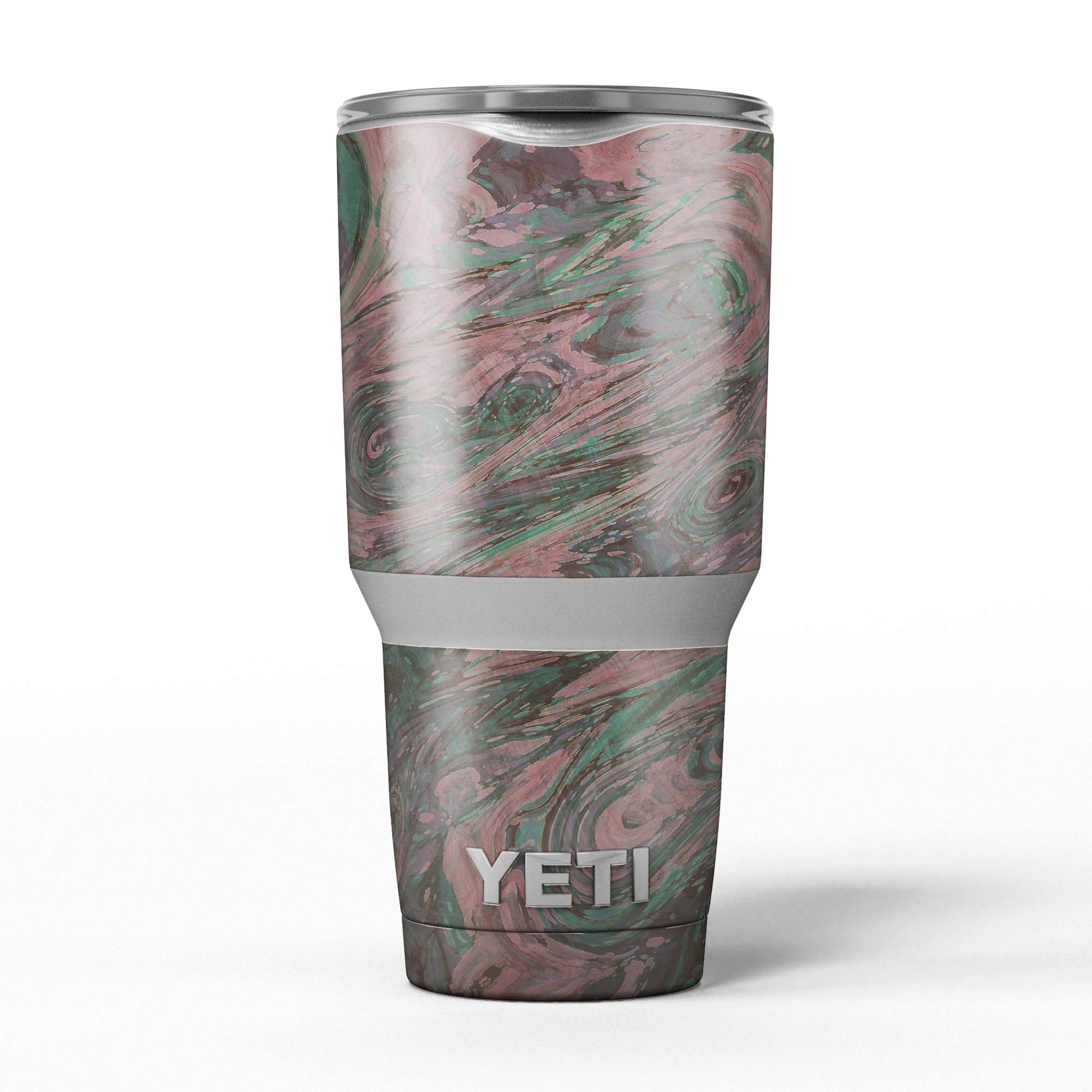 Design Skinz Green Slate Marble Surface V46 - Skin Decal Vinyl Wrap Kit Compatible with The Yeti Rambler Cooler Tumbler Cups