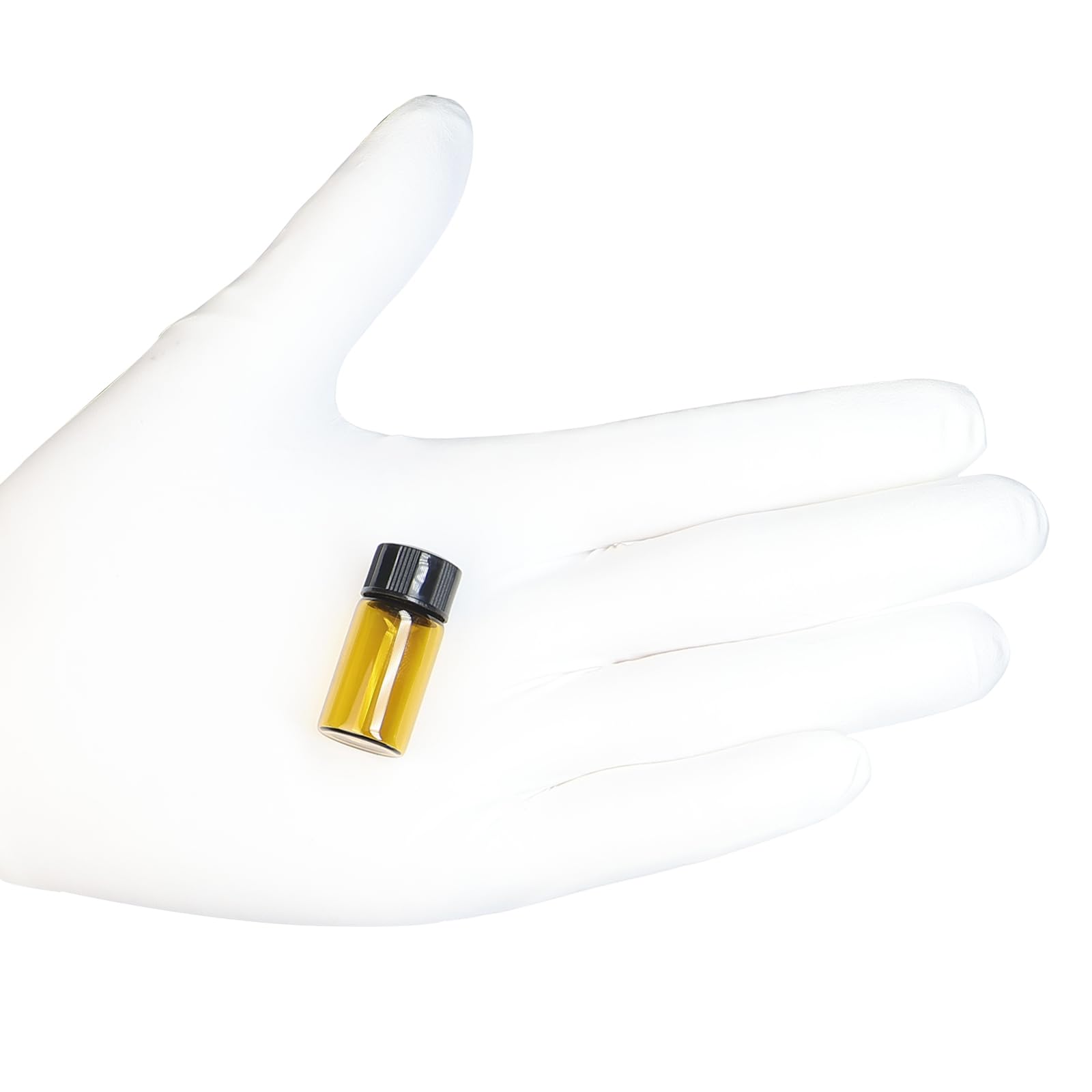 Newzoll 20pcs 3ml Mini Amber Glass Vials With Screw Caps, Small Bottles Sample Vials for Essential Oil and Perfume