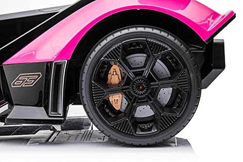 Dakott Lamborghini V12 Vision Gran Turismo Ride on Sports Car for Kids., Pink, Large