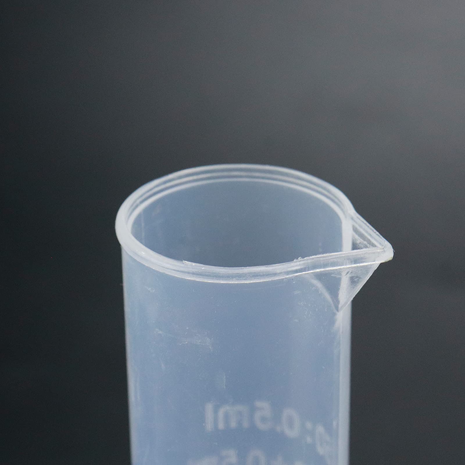Antrader Measuring Cylinder, 3-Pack Transparent Graduated Test Tube Plastic Lab Cylinder Flask with 2-Sided Marking, 50ml