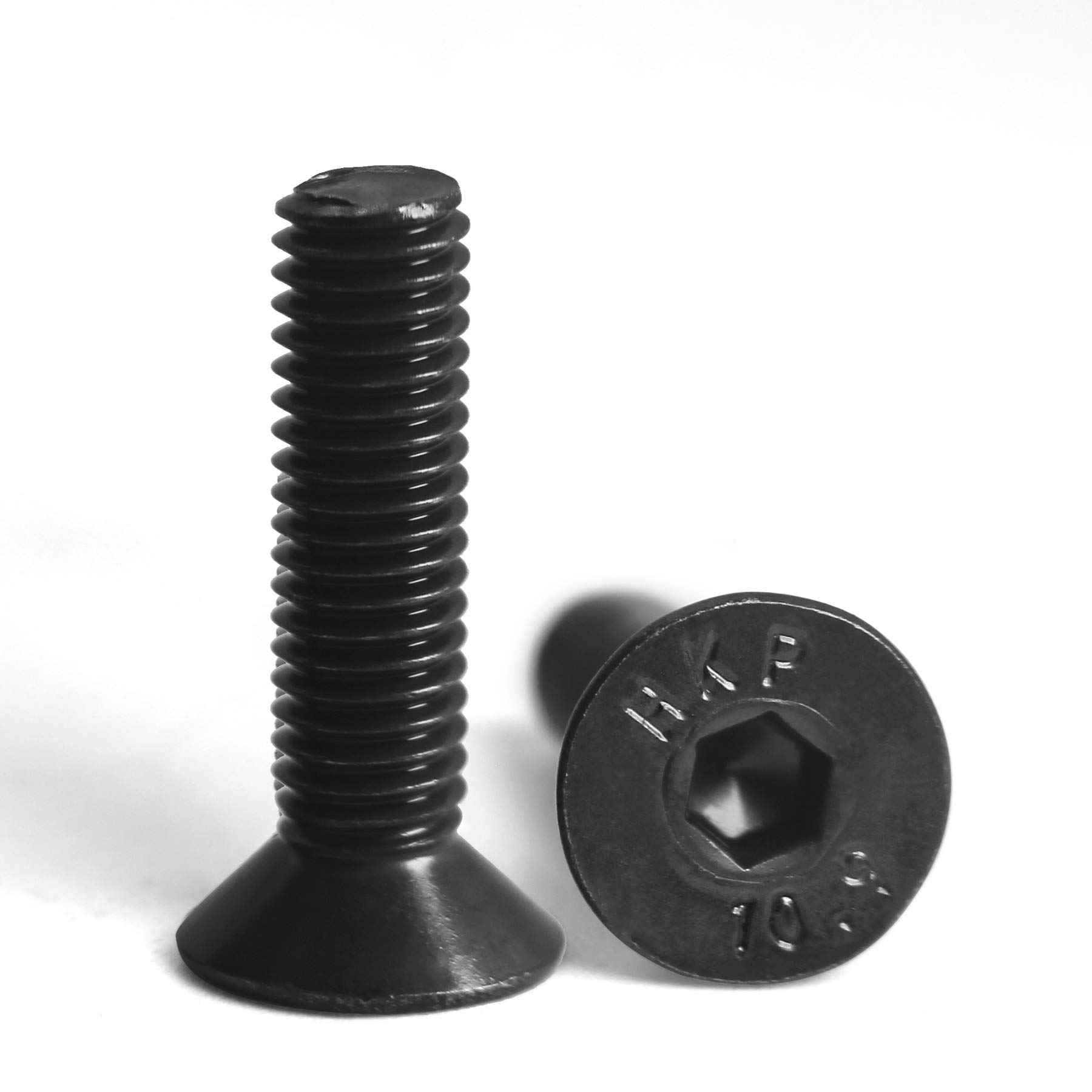 M6 x 8mm 12mm 16mm 20mm 25mm Flat Head Socket Cap Screws Countersunk Bolts, 10.9 Grade Alloy Steel, Black Oxide Finish, Fully Threaded, Metric Allen Hex Drive, Assortment Kit 50PCS