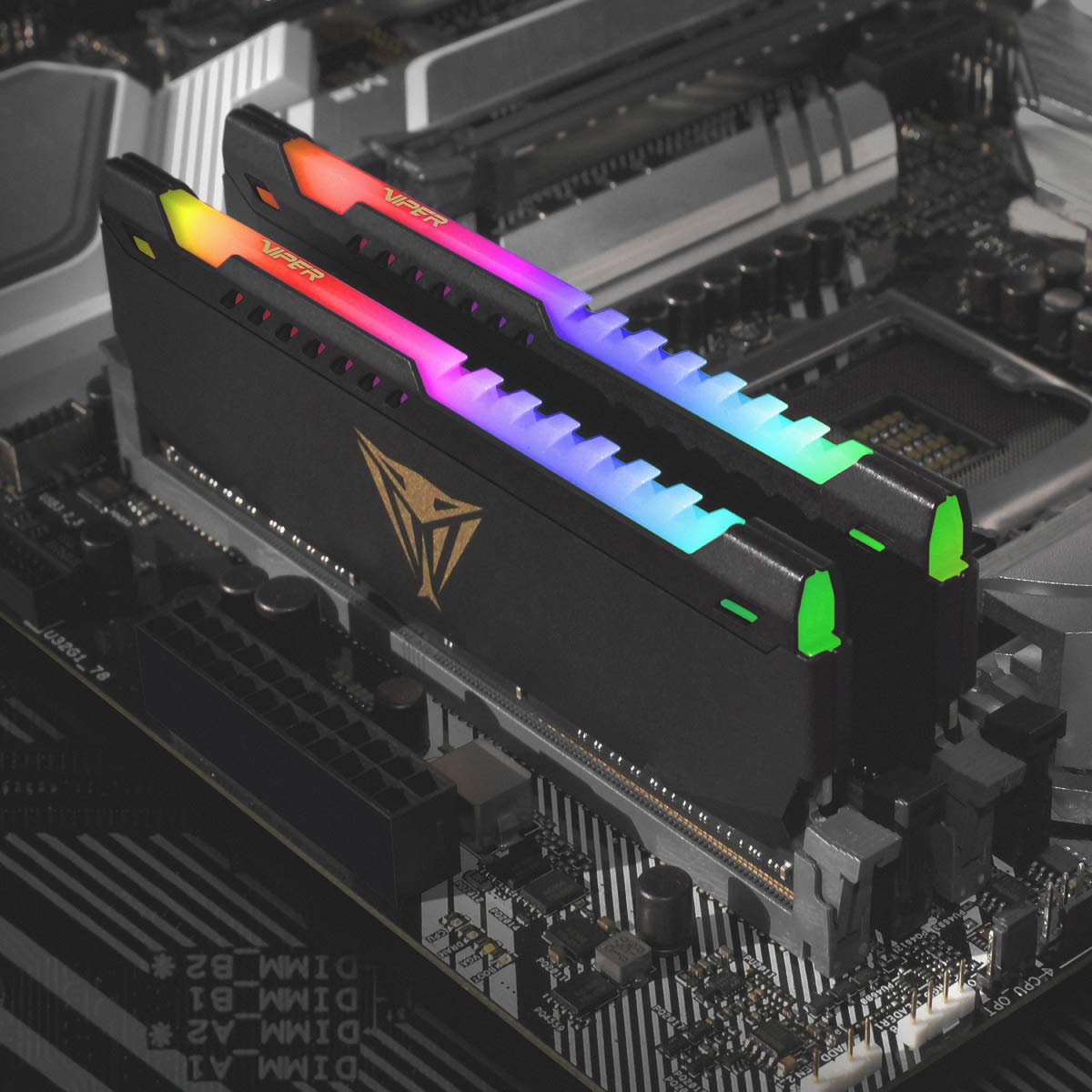 Patriot Viper Steel RGB DDR4 RAM 16GB (1X16GB) 3200MHz CL18 1.35v UDIMM Desktop Gaming Memory Module Compatible with XMP - PVSR416G320C8
