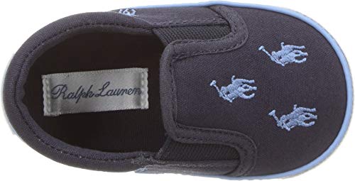 Polo Ralph Lauren Kids Unisex-Baby Bal Harbour Repeat Crib Shoe, Navy, 2 M US Infant
