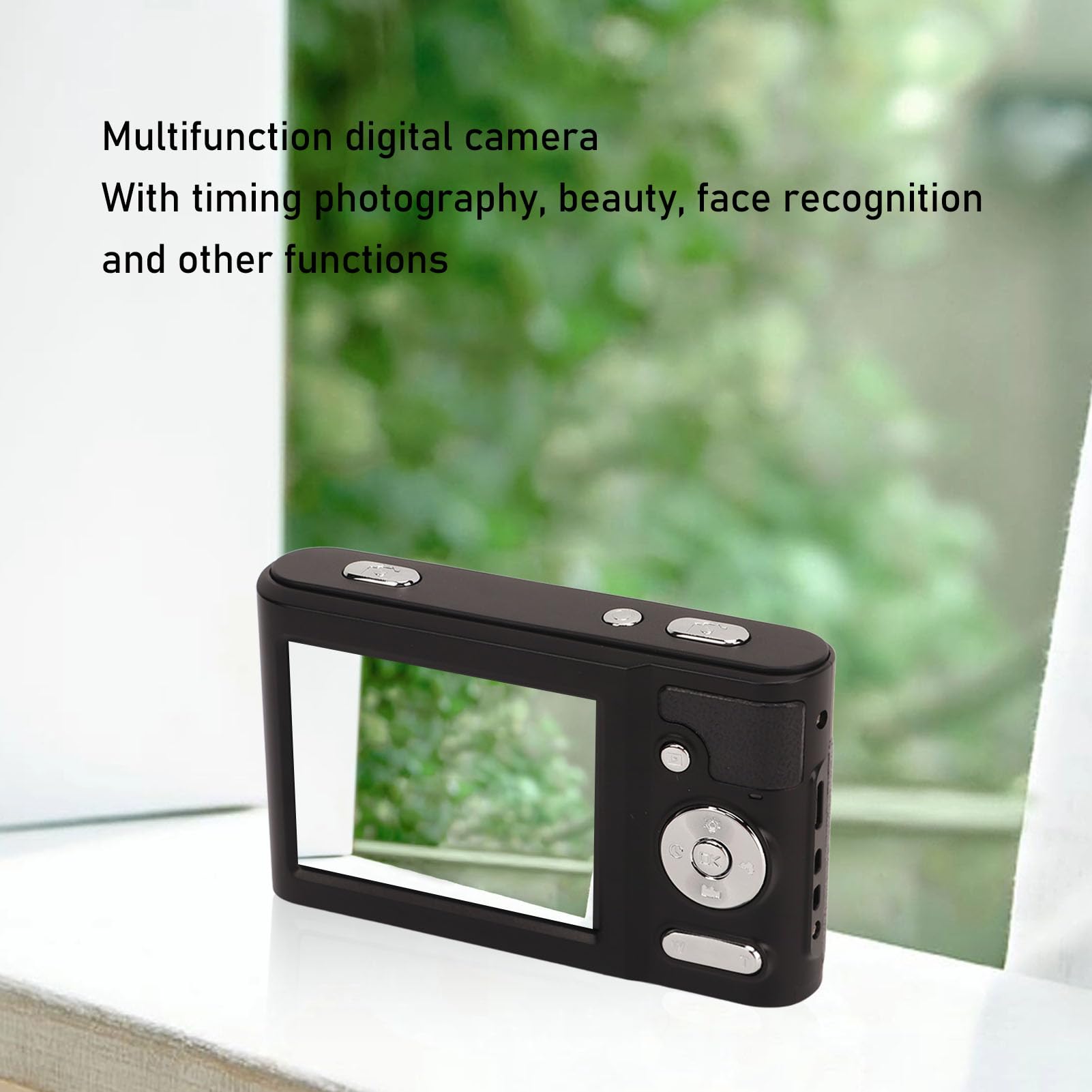 30MP Digital Camera, 2.7in 8X Digital Zoom Point and Shoot Camera, Video Camera with Face Recognition Auto Focus Vlogging Camera Support Tripod Mounting