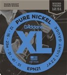 3 Sets of D'addario EPN21 Pure Nickel Jazz Light Electric Guitar Strings