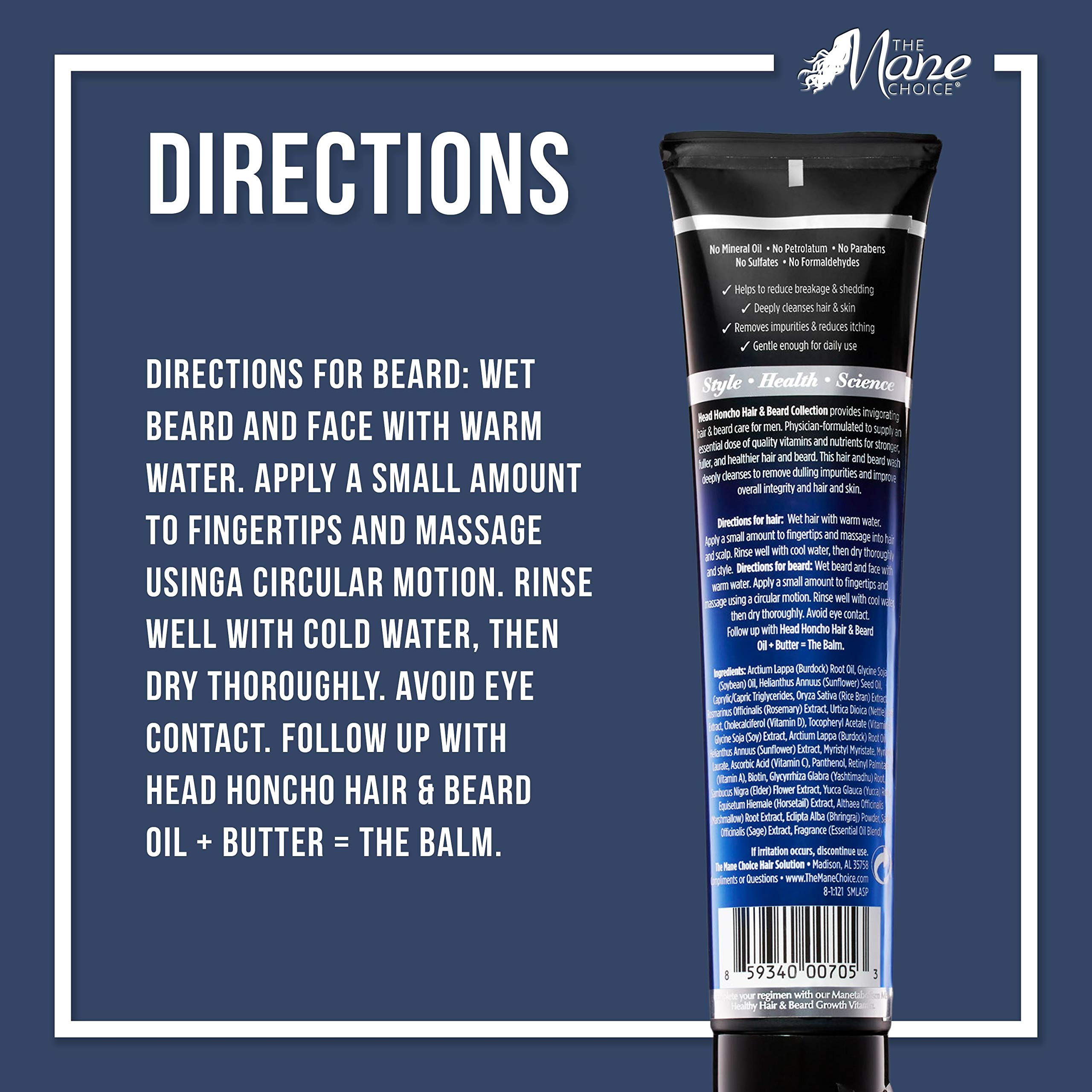 The Mane Choice Mane choice head honcho hair & beard oil + butter the balm, 6 Fl Oz