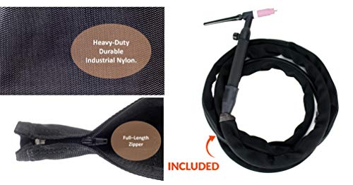 26V Series - 200 Amp - Air Cooled - TIG Torch with Valve - 12.5 feet 2-Piece Cable - Dinse 35-70 Connector