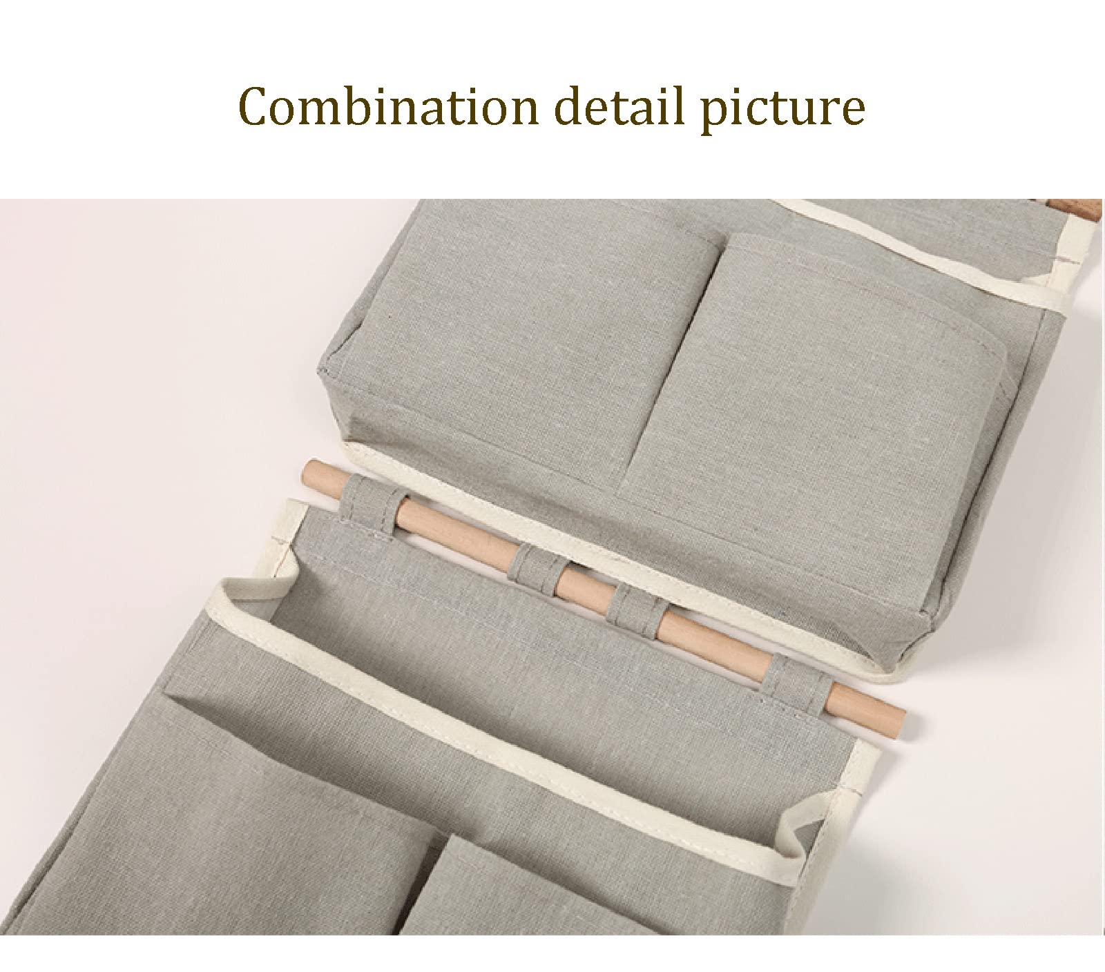 Someteth 2Pcs Wall Hanging Storage Caddy Bag,Over Door Hanging Storage Bags Wall Mount Hangable Organizer,File Magazine Waterproof Linen Cotton Fabric Living Room Bedroom Bathroom (Black)…