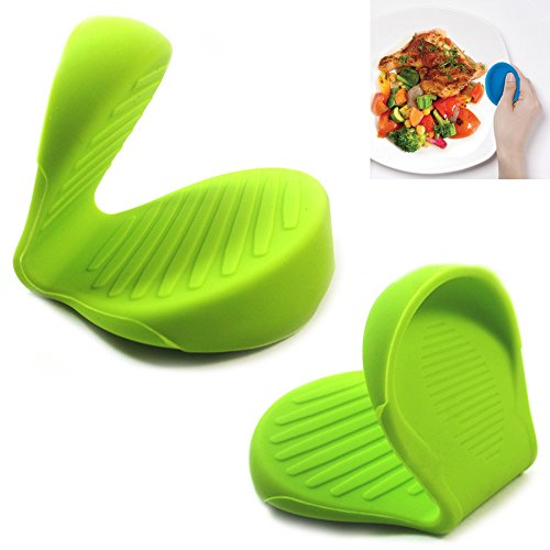 2X Silicone Holder Hot Plate Pot Pan Glove Grip Heat Resistant Oven Kitchen Bake