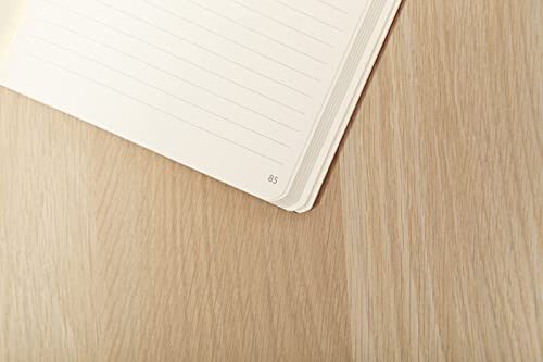 Clairefontaine - Ref 793461C - Age Bag Thread-Bound Notebook (192 Pages) - A5 Size, Lined Rulings, 90gsm Brushed Vellum Paper, Elastic Closure - Black Cover