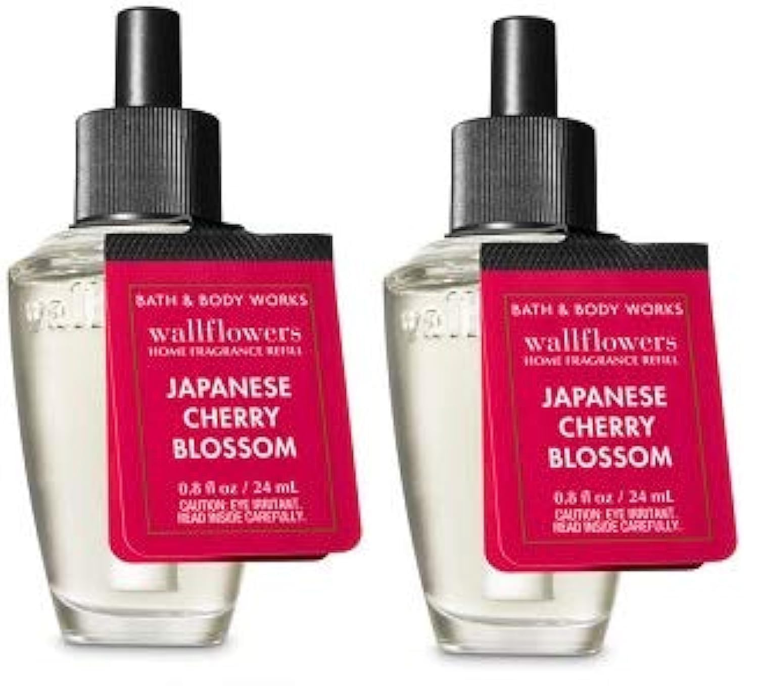 Bath and Body Works Japanese Cherry Blossom WallFlower Fragrance Refill. 2 Pack 0.8 Oz