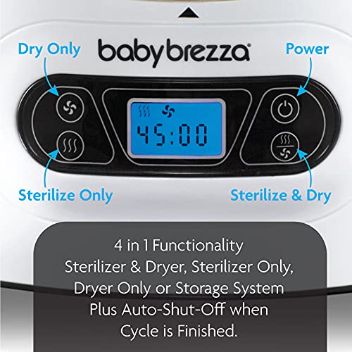 Baby Brezza Baby Bottle Sterilizer and Dryer Machine β Electric Steam Sterilization - Universal Fit - Pacifiers, Glass, Plastic, and Newborn Feeding Bottles