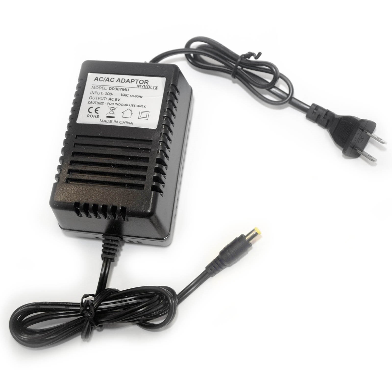 MyVolts 9V Power Supply Adaptor Compatible with/Replacement for M-Audio Black Box Reloaded Recording Box - US Plug with Extension and ON/Off Switch