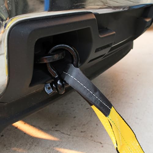 ABN Offroad Recovery Kit - 8ft Tow Strap with Winch Accessories 20,000lbs Snatch Block and 2pk D Ring Shackles