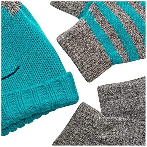 Simple Joys by Carter's Baby Hat and Mitten Set, Monster/Stripe, 12-24 Months