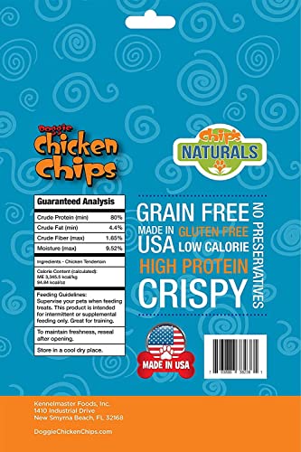 All Natural Chicken Chips- Dog Treats Made with USA Sourced Chicken (Large- 15 oz Bag)