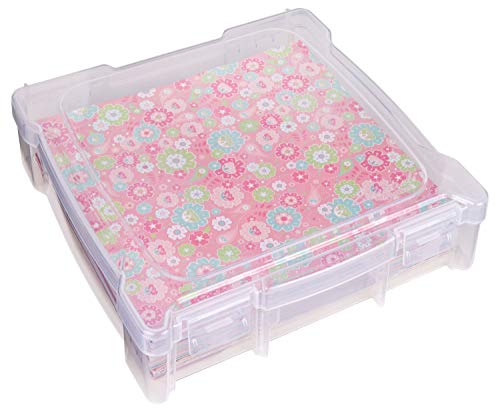 ArtBin 6912AB Essentials One-Compartment 12" x 12" Box, Art & Craft Organizer, [1] Plastic Storage Case, Clear