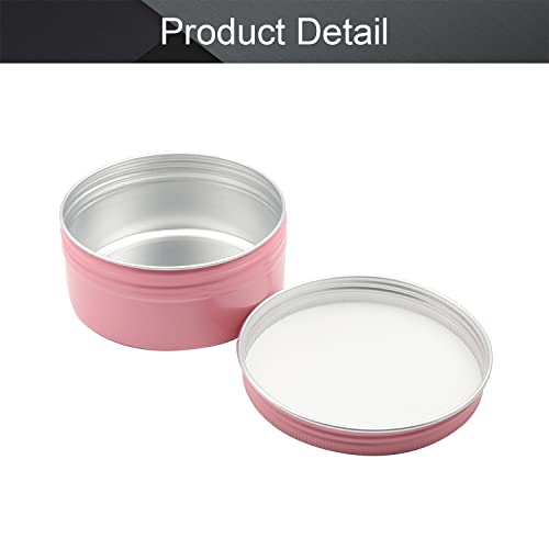 Othmro 6pcs 5.1oz Metal Round Tins Aluminum Tin Cans Containers with Screw Lid, 83 * 38mm(DxH) Silver tin cans for Salve, Spices, Lip Balm, Tea or Candies 150ml