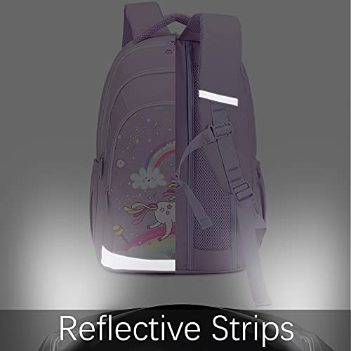 Abshoo Cute Kids Backpack For Girls Kindergarten Elementary Unicorn School Backpacks With Chest Strap (Unicorn Purple)