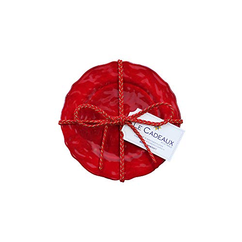 Le Cadeaux dinner Platter, large, red (097GAR)