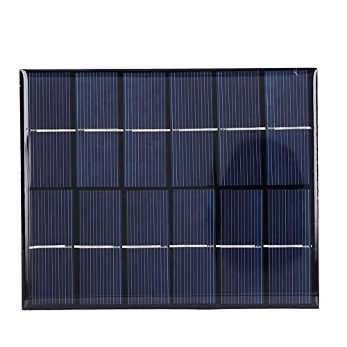 2Pcs Solar Panels Dc5521 2W Solar Energy Battery Charger 3.7V Rechargeable 3.7V Battery Polysilicon 0 330Ma Material 7.5V for 6V Charger Power Short Circuit Voltage Battery
