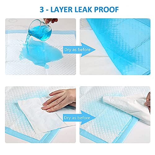 Clearworld 50 Pack Disposable Changing Pad, Waterproof Baby Disposable Underpads, Portable Diaper Changing Mat 3-Layer Leak-Proof,Breathable,Comfortable Always Keep Skin Dry 24βx18β