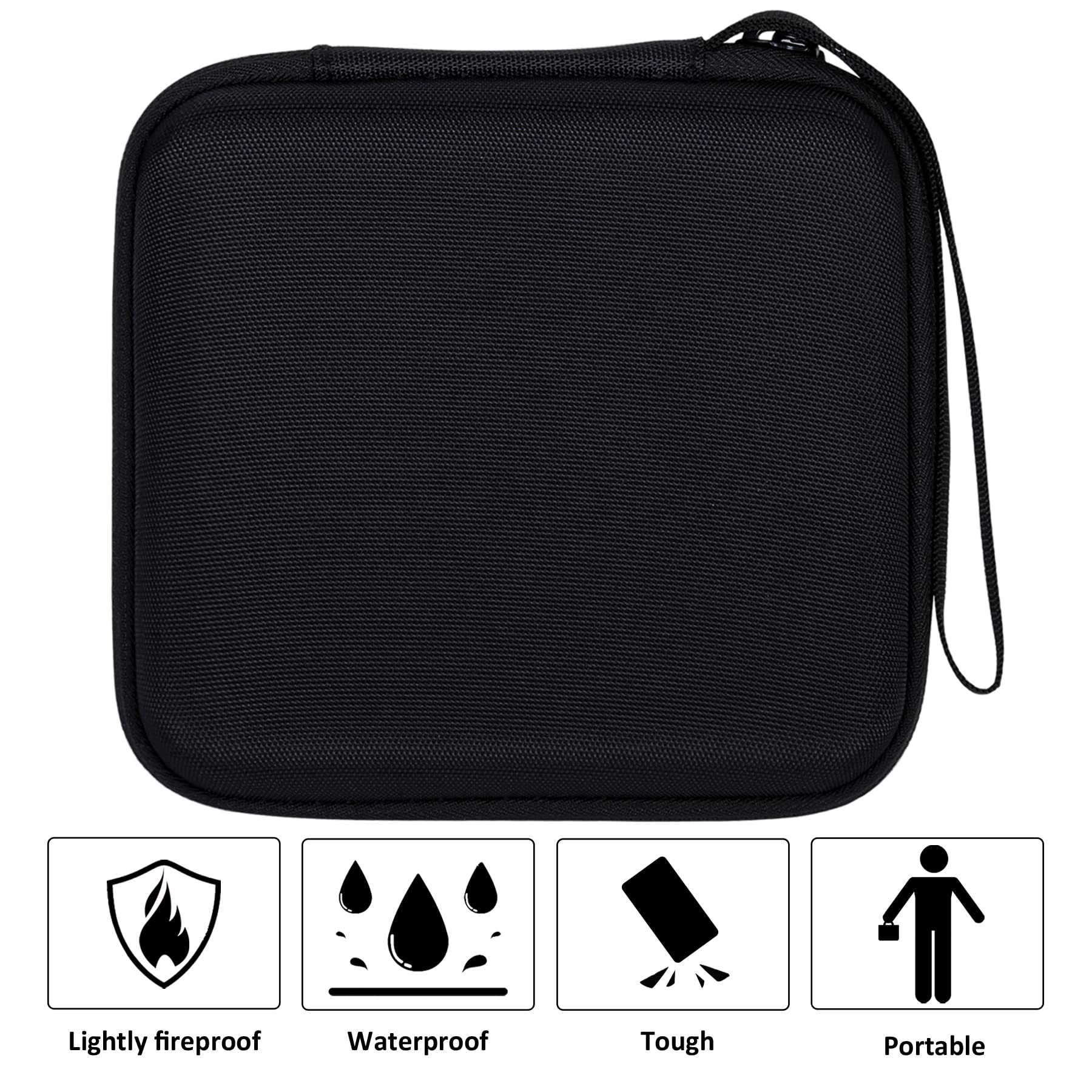 co2CREA Hard Travel Case Replacement for Wahl Professional 8061-100 8164 5-Star Series Rechargeable Shaver Shaper (Black Case)