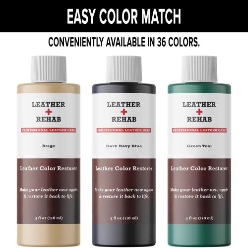 Leather Color Restorer - Khaki Beige - Repair & Restore Furniture, Couch, Car Seat, Shoes, Jacket and Boots - 4 oz.