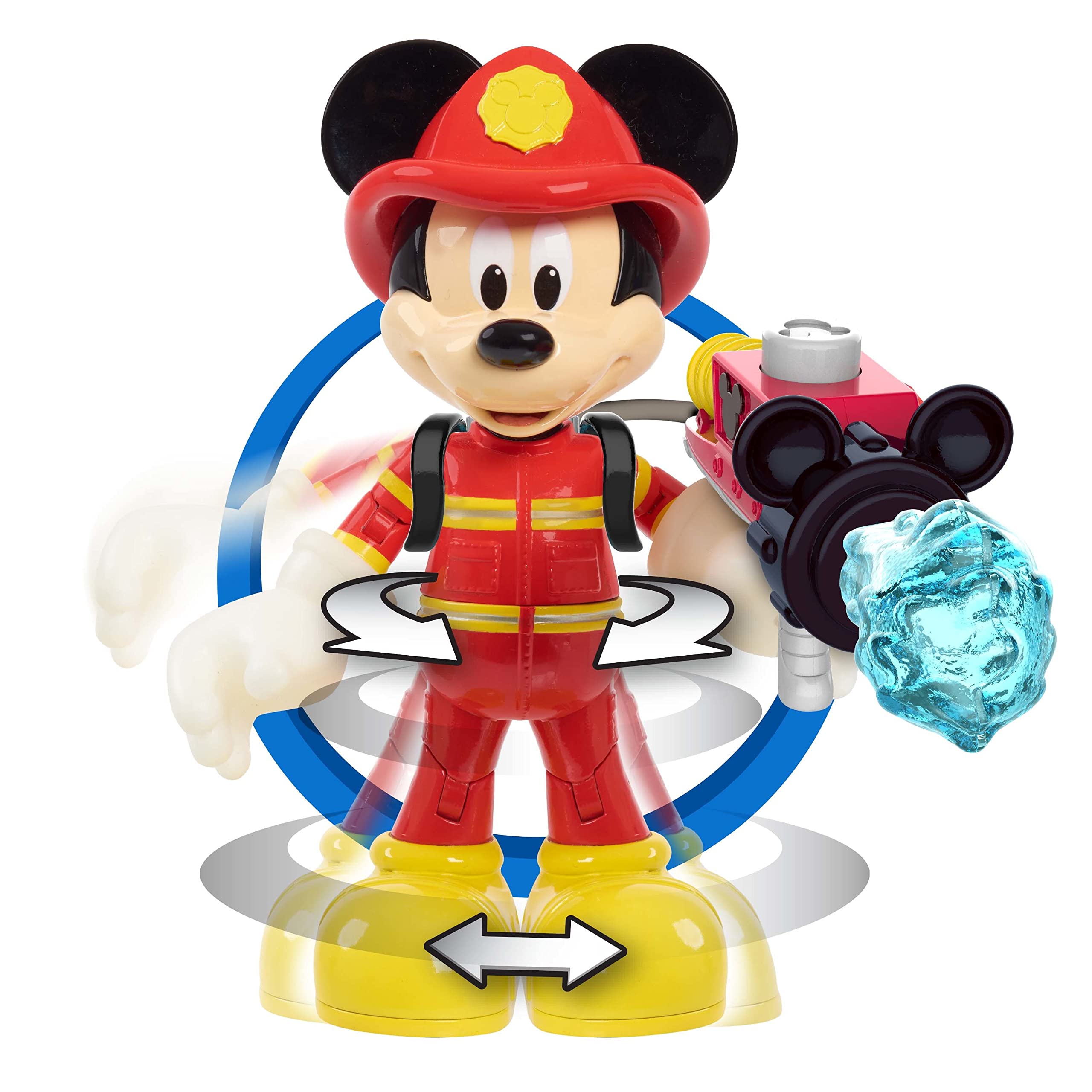 Disney Junior Fire Rescue Mickey Mouse Articulated 6-inch Figure and Accessories, Officially Licensed Kids Toys for Ages 3 Up by Just Play