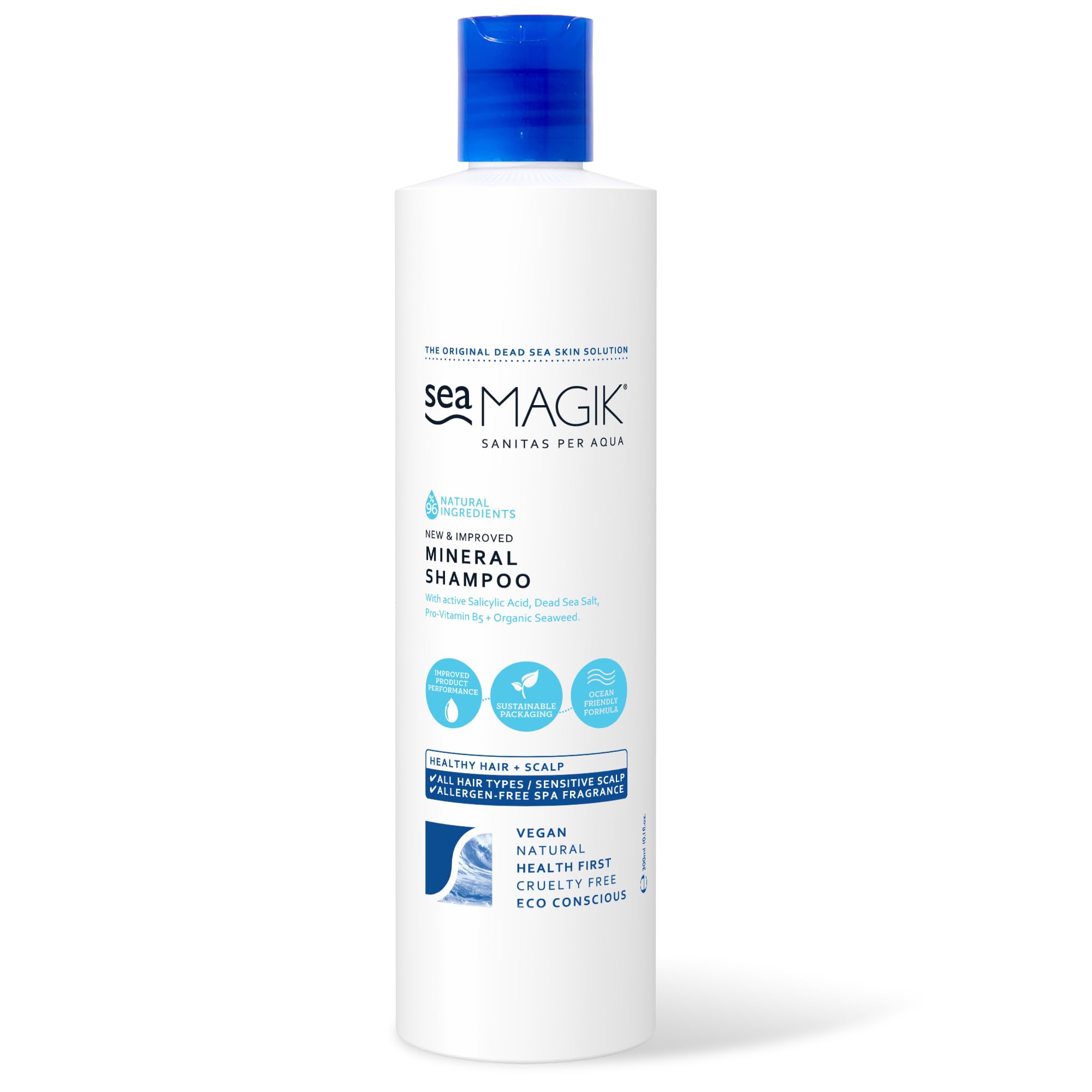 Sea Magik Mineral Shampoo 10.14fl oz - Sulfate Free Shampoo with Organic Seaweed/ 100% Vegan/ Sustainable Packaging
