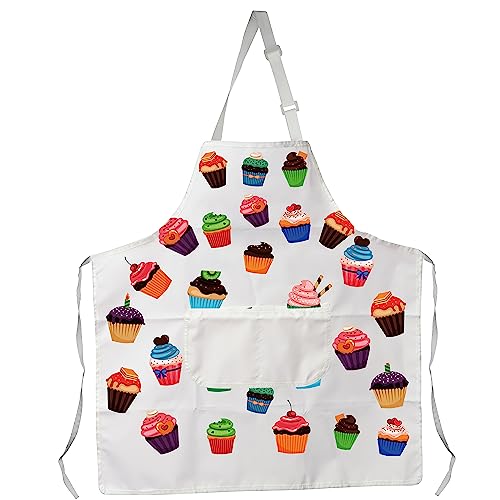 Cake Apron With 2 Pockets Cooking Baking Aprons for Women Kitchen Chef Aprons Cute Cupcake Aprons Gifts for Bake Lover Apron (Cake Apron)