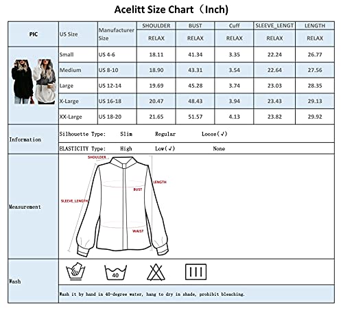 Acelitt Women Winter Zip Fuzzy Sherpa Sweatshirts Long Sleeve Fashion 2023 Oversized Fleece Casual Hoodies Jackets Pullover Sweaters Black Large