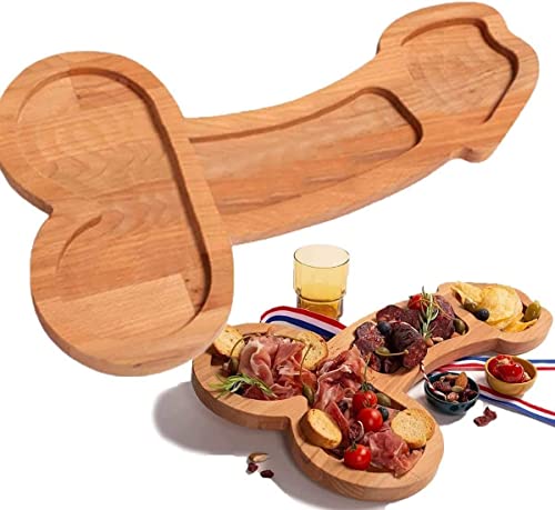 Aperitif Board, Solid Wood Charcuterie Board and Chess Boards, Funny Cutlery Kitchen Wine Meat Cheese Platter Unique Women Gifts for Housewarming Bachelor Party