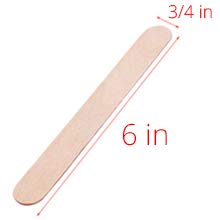 PandaSpa 100 Pieces Jumbo Craft Sticks, Premium Natural Wood for Building, Mixing, and Creating Craft Projects, Size 6 x 3/4