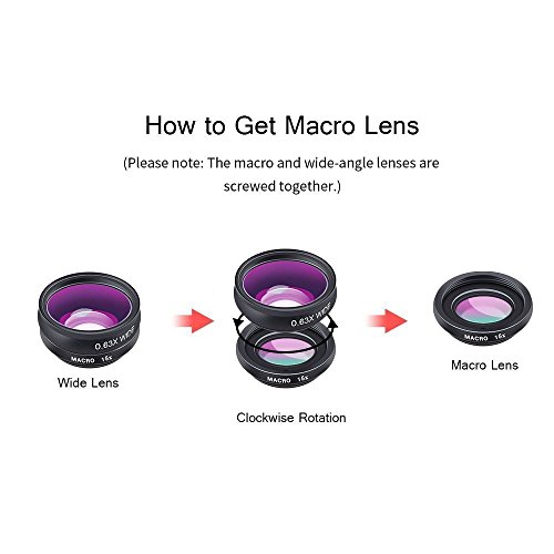 Apexel 10 in 1 Phone Camera Lens Kit Wide Angle/Macro/Fisheye/Telephoto/CPL/Flow/Radial/Star Filter/Kaleidoscope Lens for iPhone and Most Phone