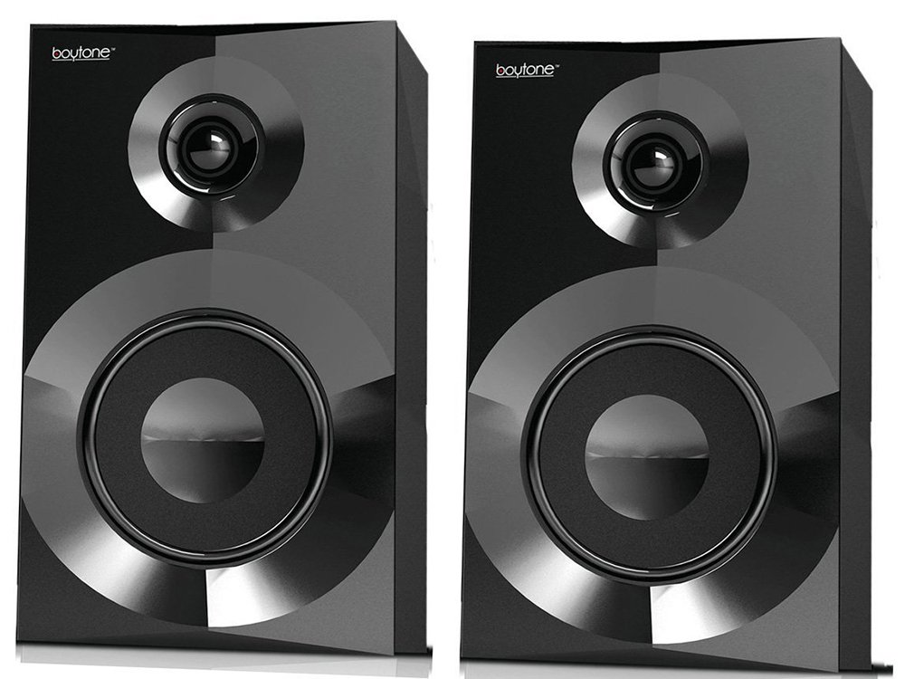 Boytone BT-210FD, Ultra Wireless Bluetooth Main unit, Powerful Sound with Powerful Bass System 30 watt, Excellent Quality Clear Sound & FM radio, with Remote Control Aux Port, SB/SD/ for Smartphone's , Tablets , Desktop Computers , Laptops ,Black Color