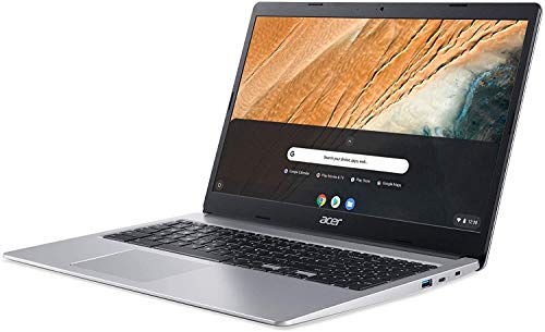 Acer Chromebook 315 15.6" HD Intel N4000 4GB RAM 32GB eMMC Webcam BT Chrome OS + Protective Sleeve, Silver (NX.HKBAA.002)