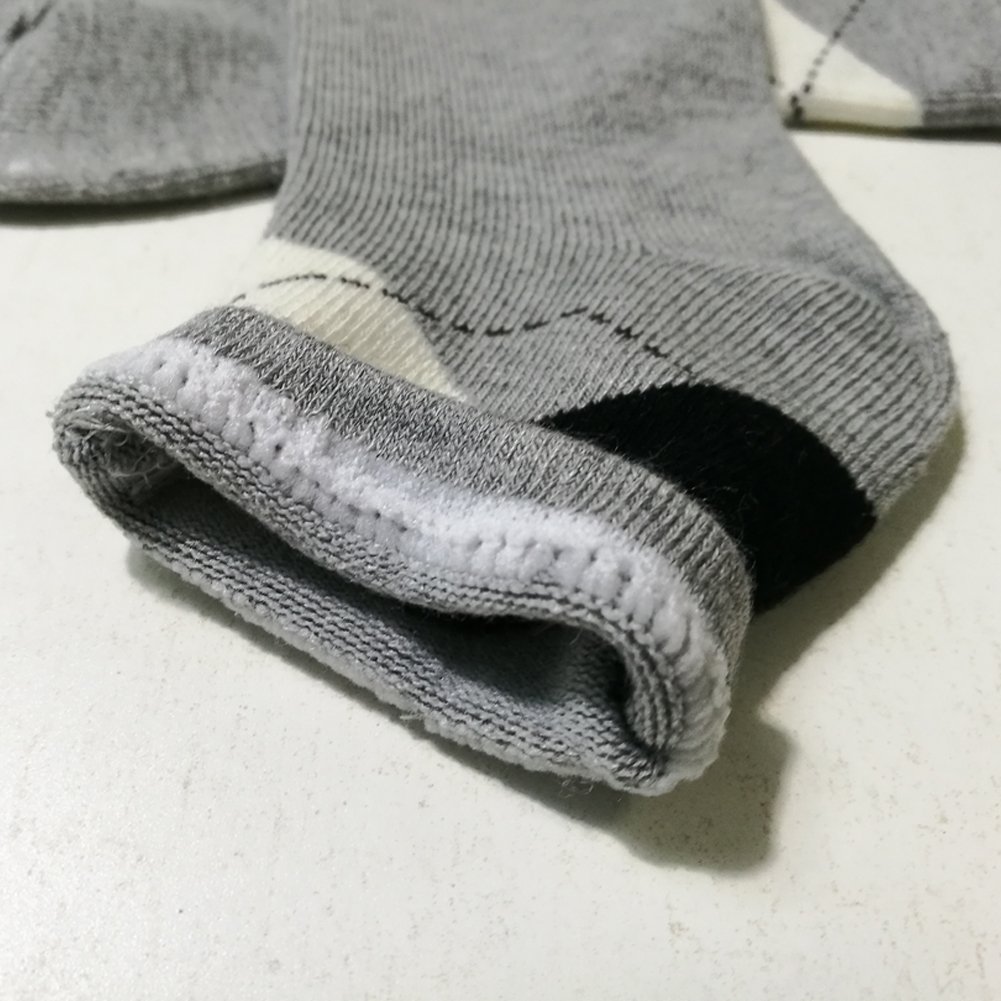 Little Kids Ankle Socks Girl Boys Cotton Cartoon Crew Socks Toddler Stockings Pack of 5, Argyle plaid Patterned, 3-5 Years Old