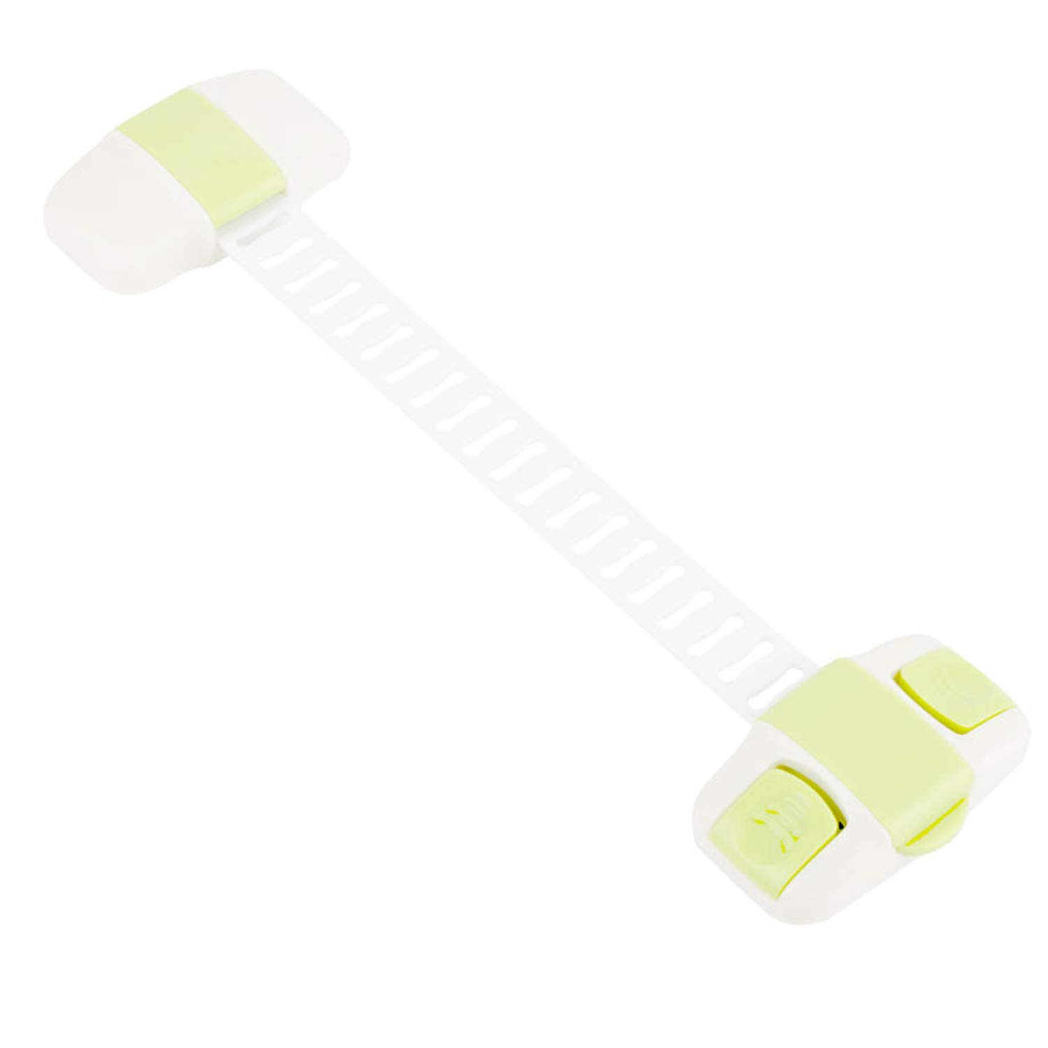 Child Safety Locks, Adjustable S Latches to Cabinets, Drawers, Cupboard, Oven, Fridge, Closet, Seat, Door, Window, No Tools or Drilling Required (Green)