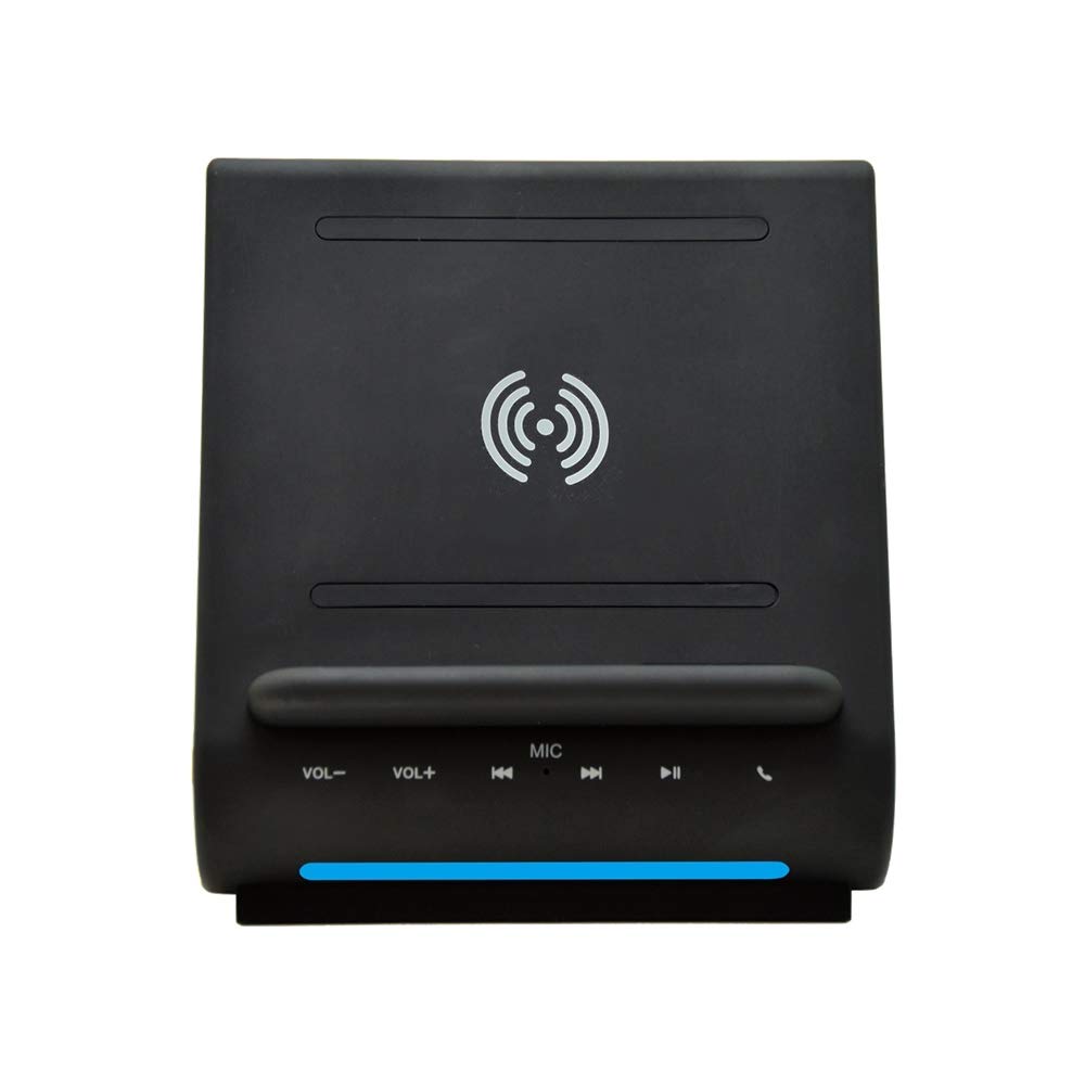 Fast Charging Wireless Charger, Bluetooth Premium Speakers, Docking Station with Built in Mic Handsfree Call, 4 in 1 Station for iPhone 16/15/14/13/12/11/X Samsung Galaxy S24/S23/S22/S21/S20