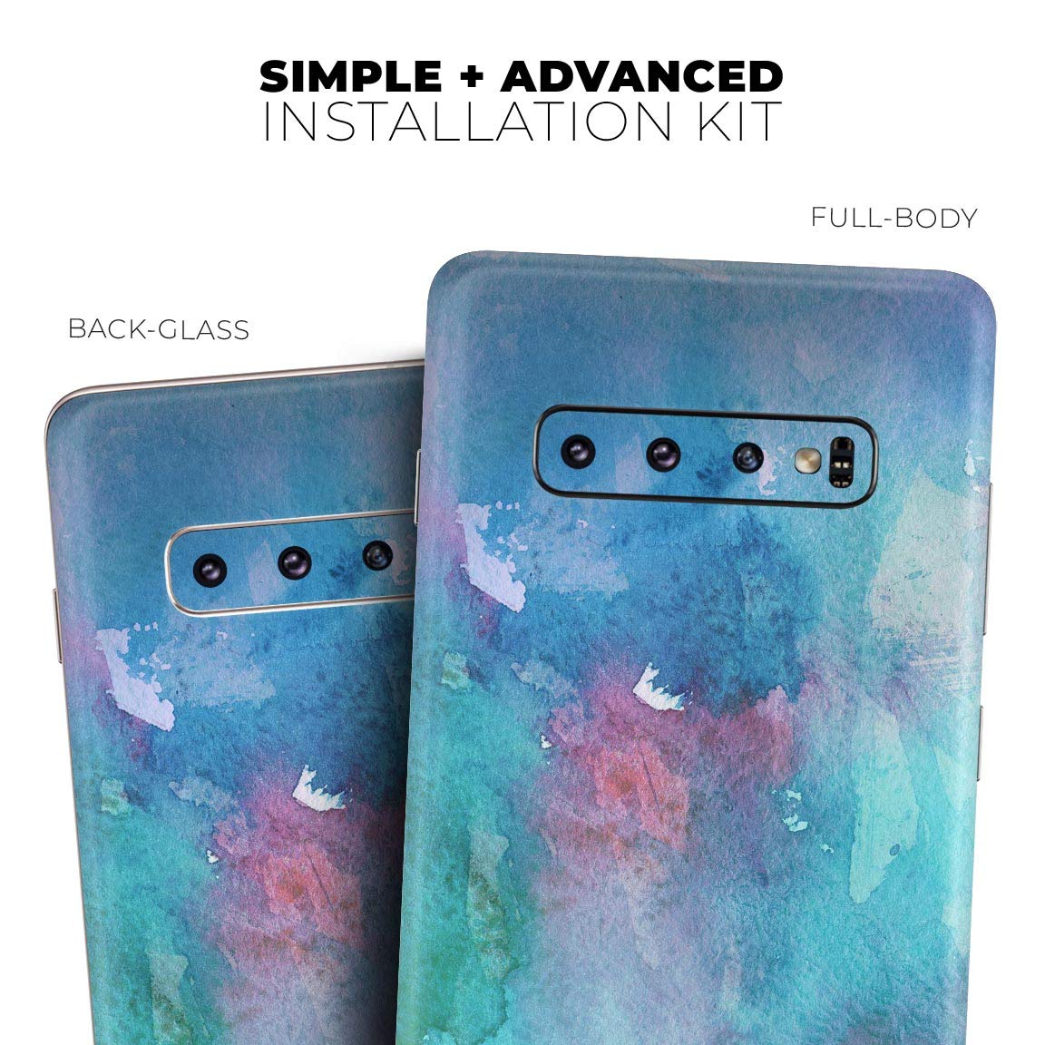 DesignSkinz Bright Absorbed Watercolor Texture Protective Vinyl Decal Wrap Skin Cover Compatible with The Samsung Galaxy S20 (Screen Trim & Back Glass Skin)