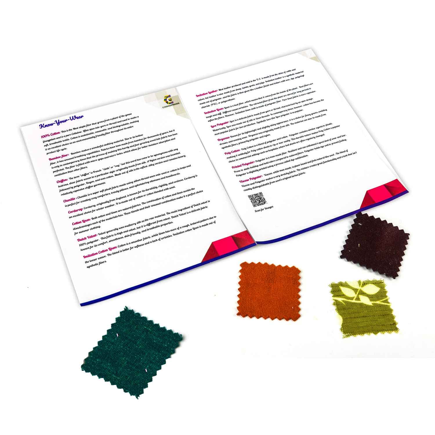 Cognisprings Know-Your-Wear Fabric Learning Kit - Montessori Toys - Preschool Learning Activities - Educational Toys for Kids 5-7 - Autism Toys