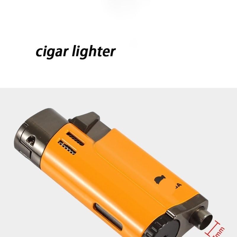 2024 Men's Butane Lighter, Quadruple Windproof Flame, Reusable, Easy to Carry, Suitable As A for Father's Boyfriend, Also Suitable for Daily Use (Color : C3)