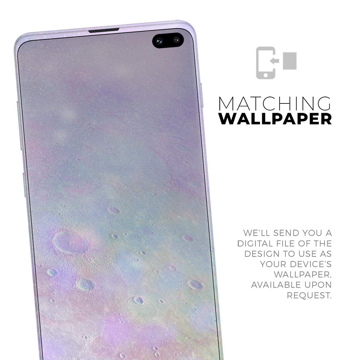DesignSkinz The Tie-Dye Cratered Moon Surface Protective Vinyl Decal Wrap Skin Cover Compatible with The Samsung Galaxy S20 (Screen Trim & Back Glass Skin)